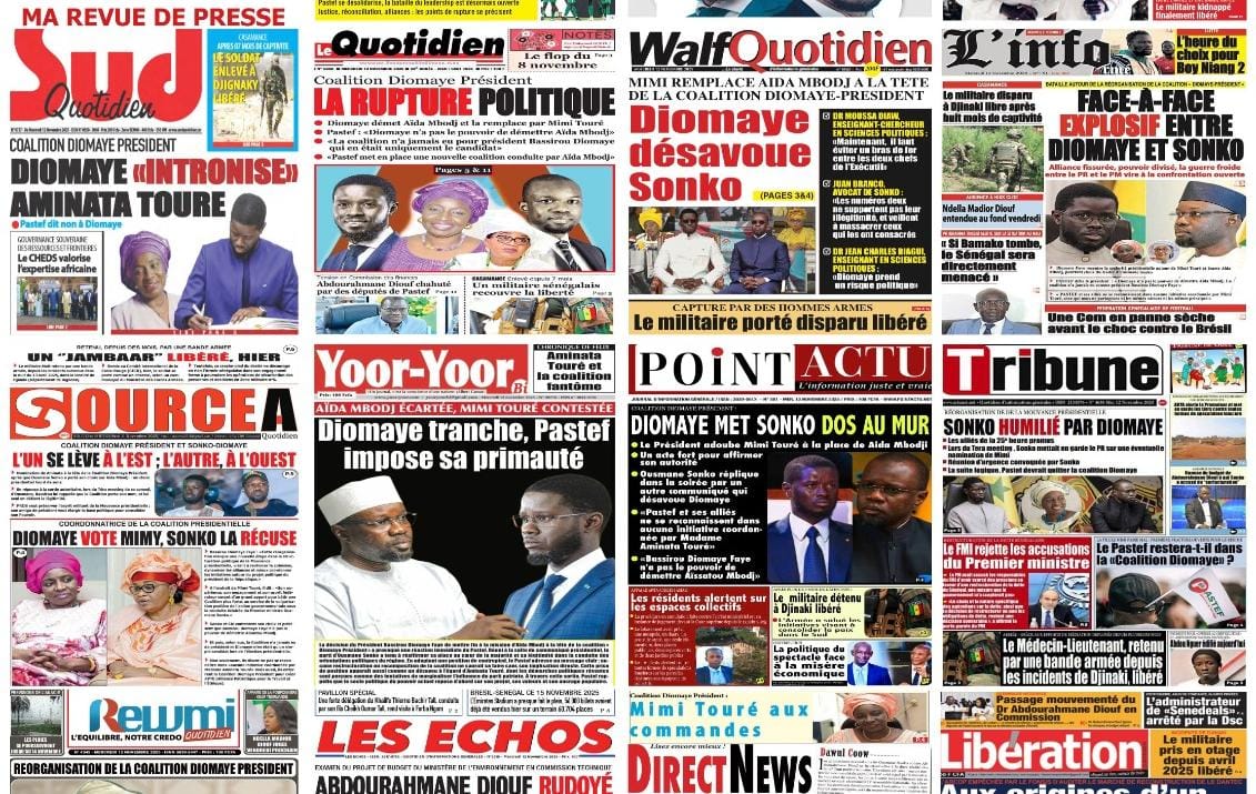 La Une Des Quotidiens - Mercredi 12 Novembre 2025 (Avec Ma Revue De ...