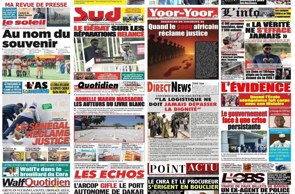 La Une Des Quotidiens - Mardi 02 Novembre 2025 (Avec Ma Revue De Presse ...